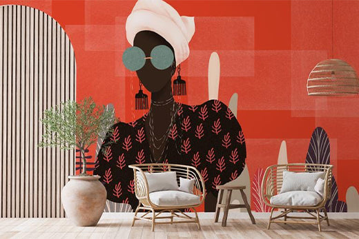 Red Wallpaper Murals for Your Living Space: Striking and Sophisticated