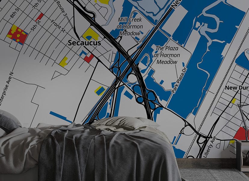 Custom map wallpaper mural | Create a map wallpaper