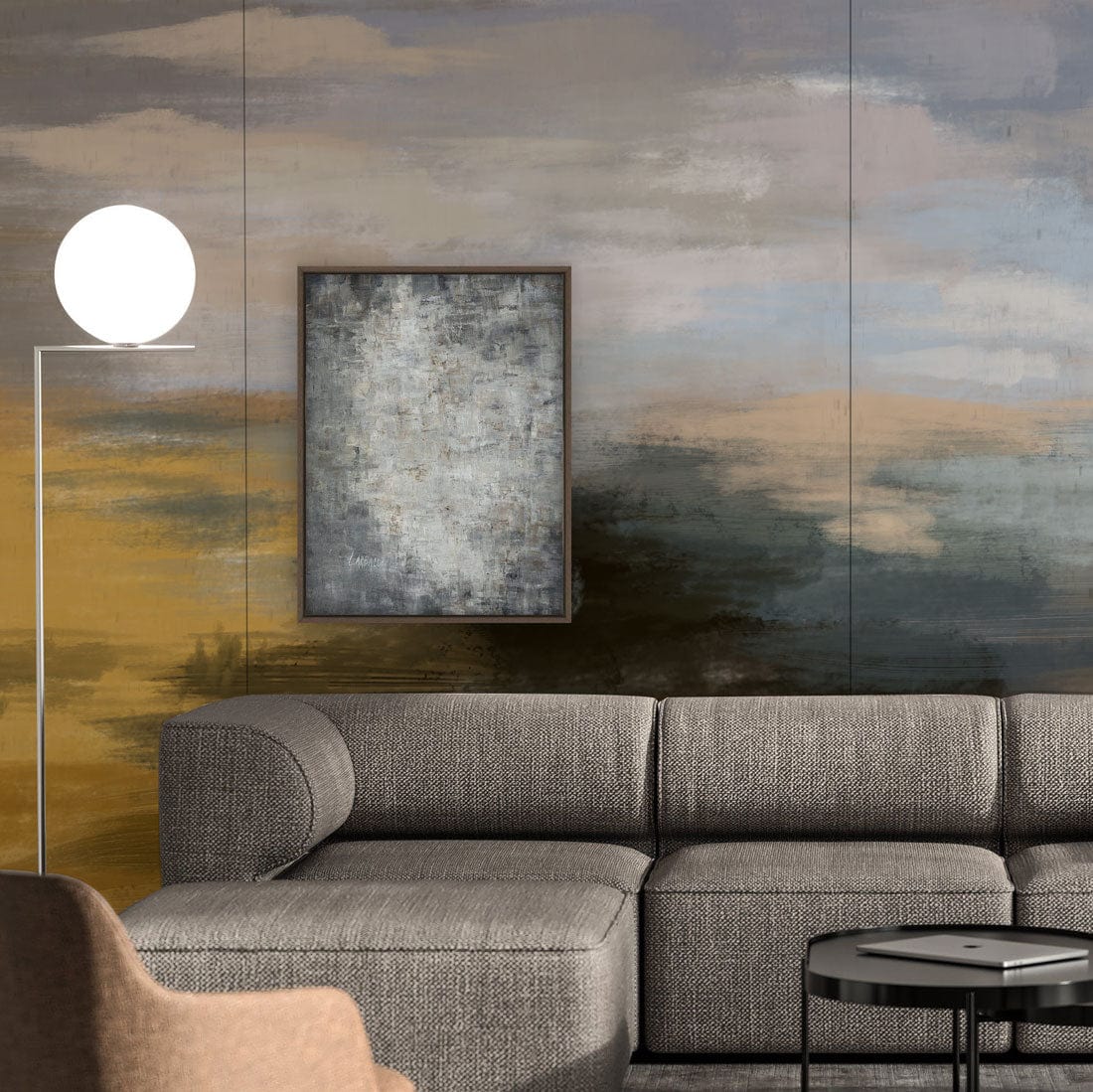 Vintage Abstract Painting Wall Mural | Ombre Wallpaper UK
